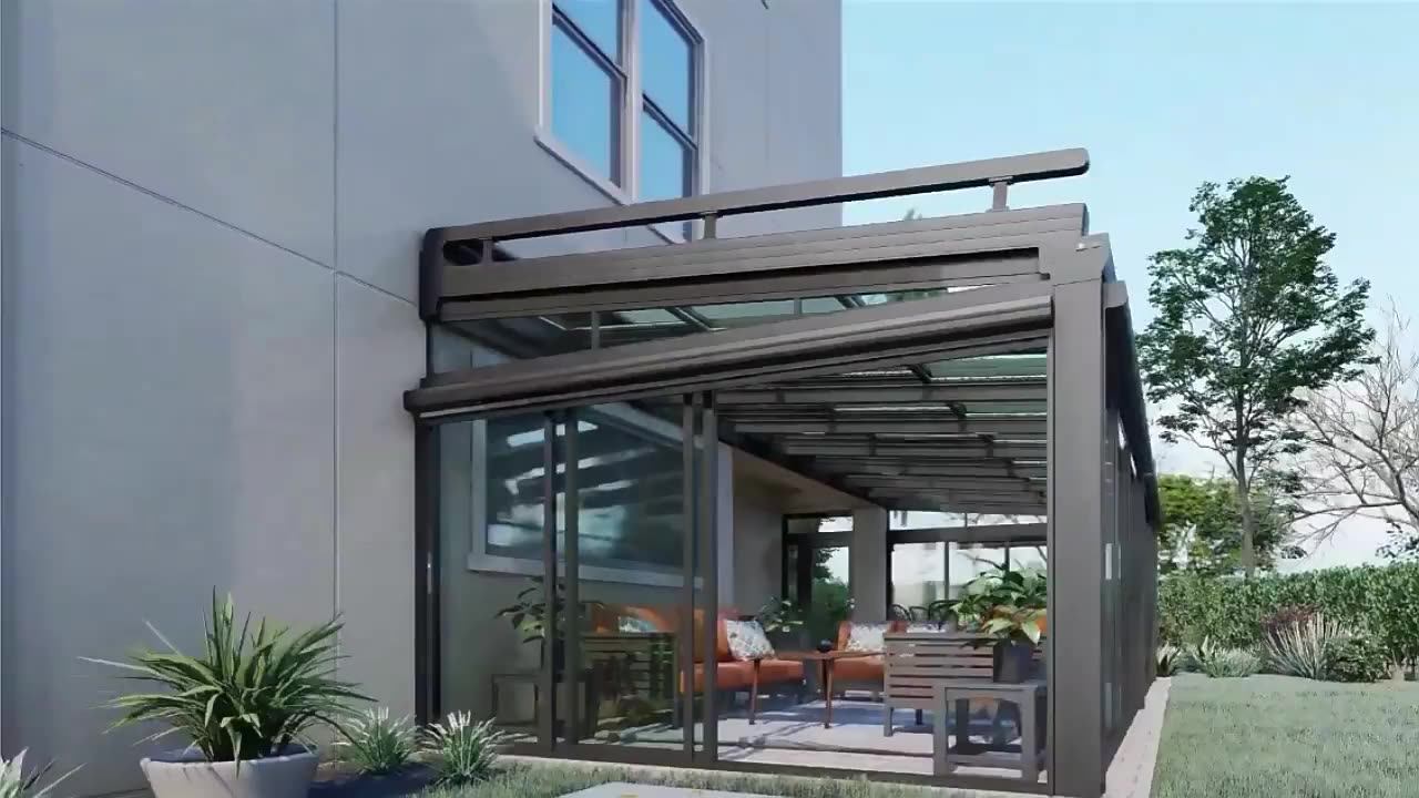Y-top Extendable Sunrooms Glass Houses Aluminium Building Steel ...