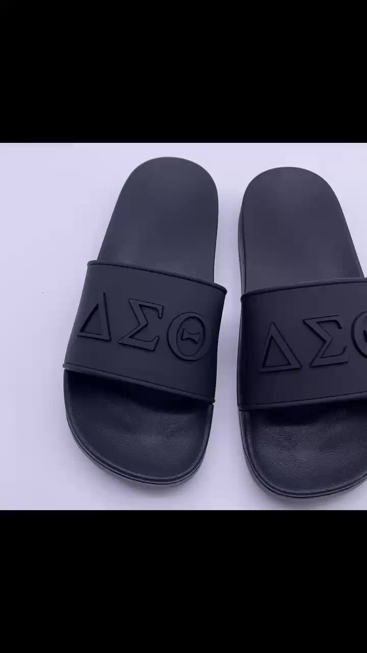 Luxury Brand Slippers Slides Slippers Custom Logo 3d Rubber Mens ...