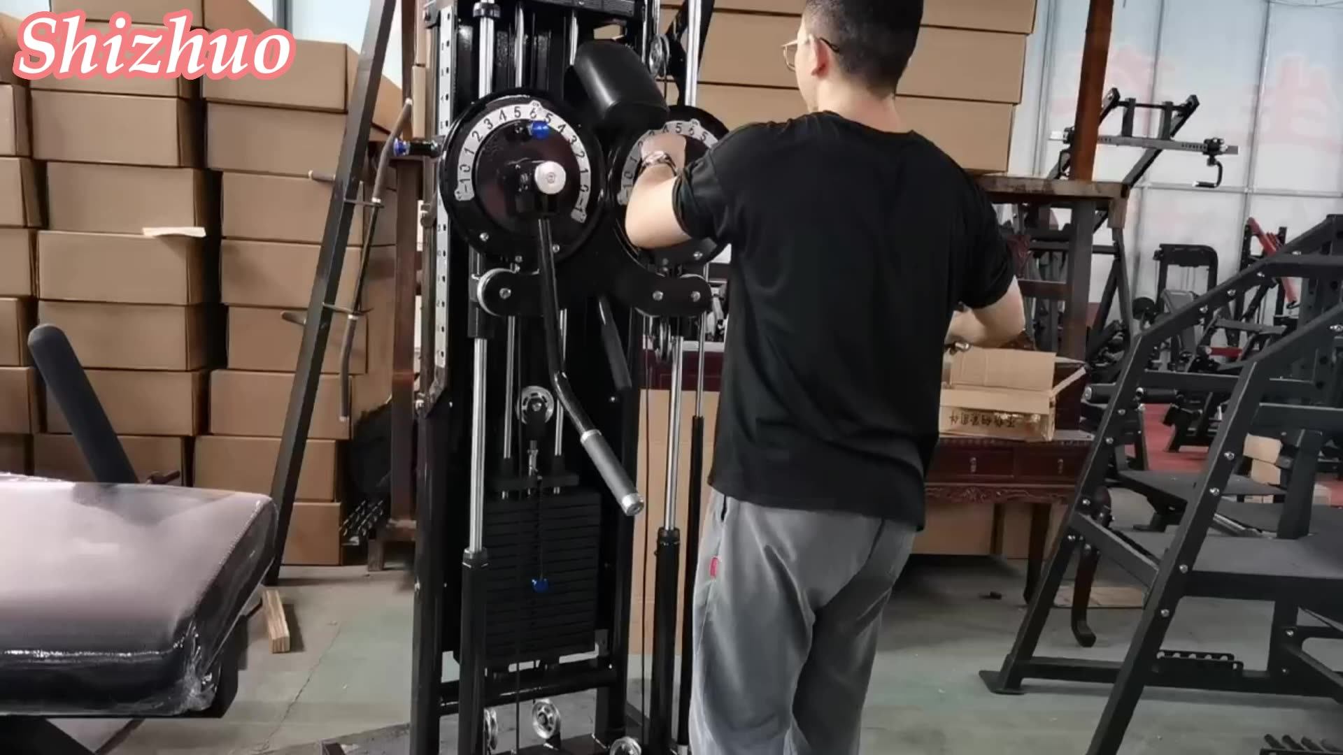 New Arrivals Multi Functional Gym Pin Load Selection Shoulder Press ...