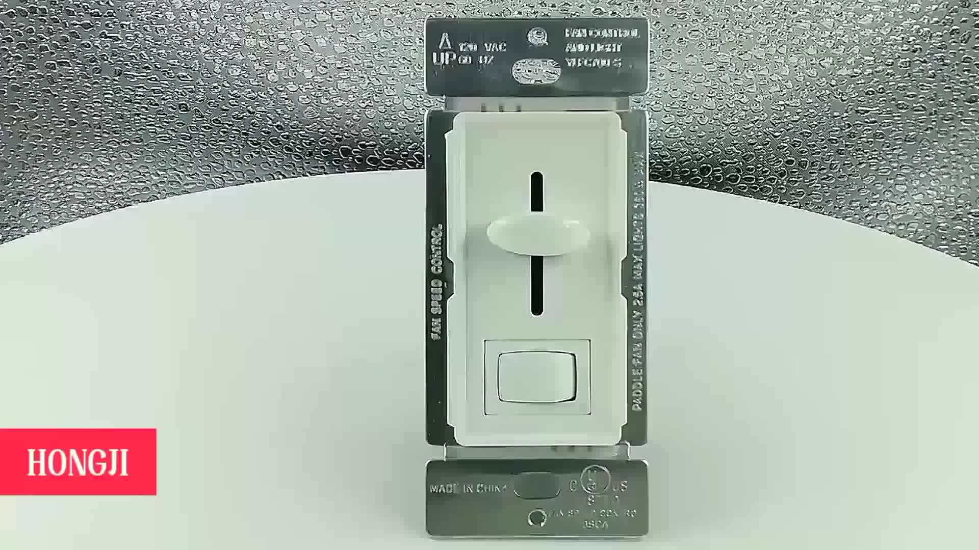 Single Pole 120v Ac Fully Variable Slide Combination Fan Speed Control ...