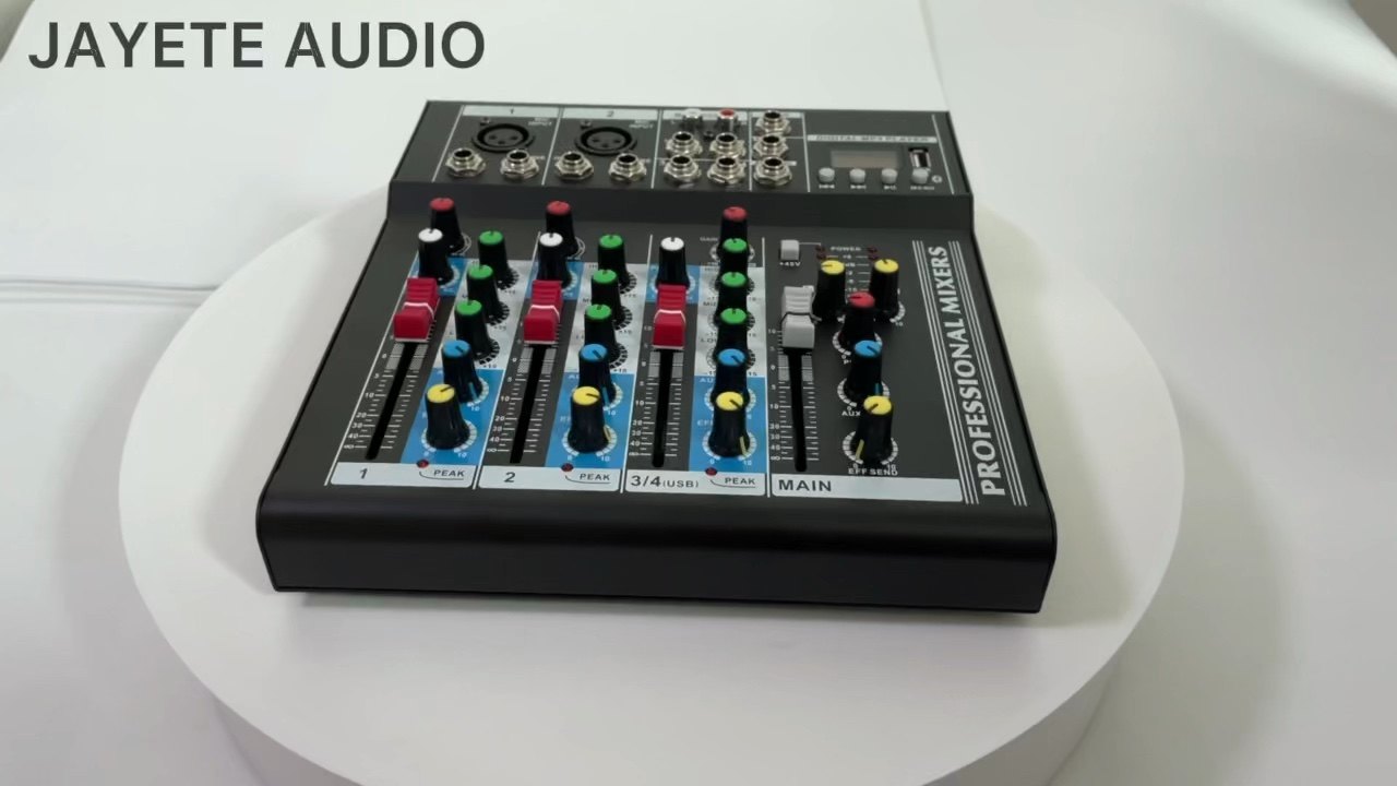 2020 Newest Professional Mini 4 Channel Usb Audio Mixer Mini Console ...