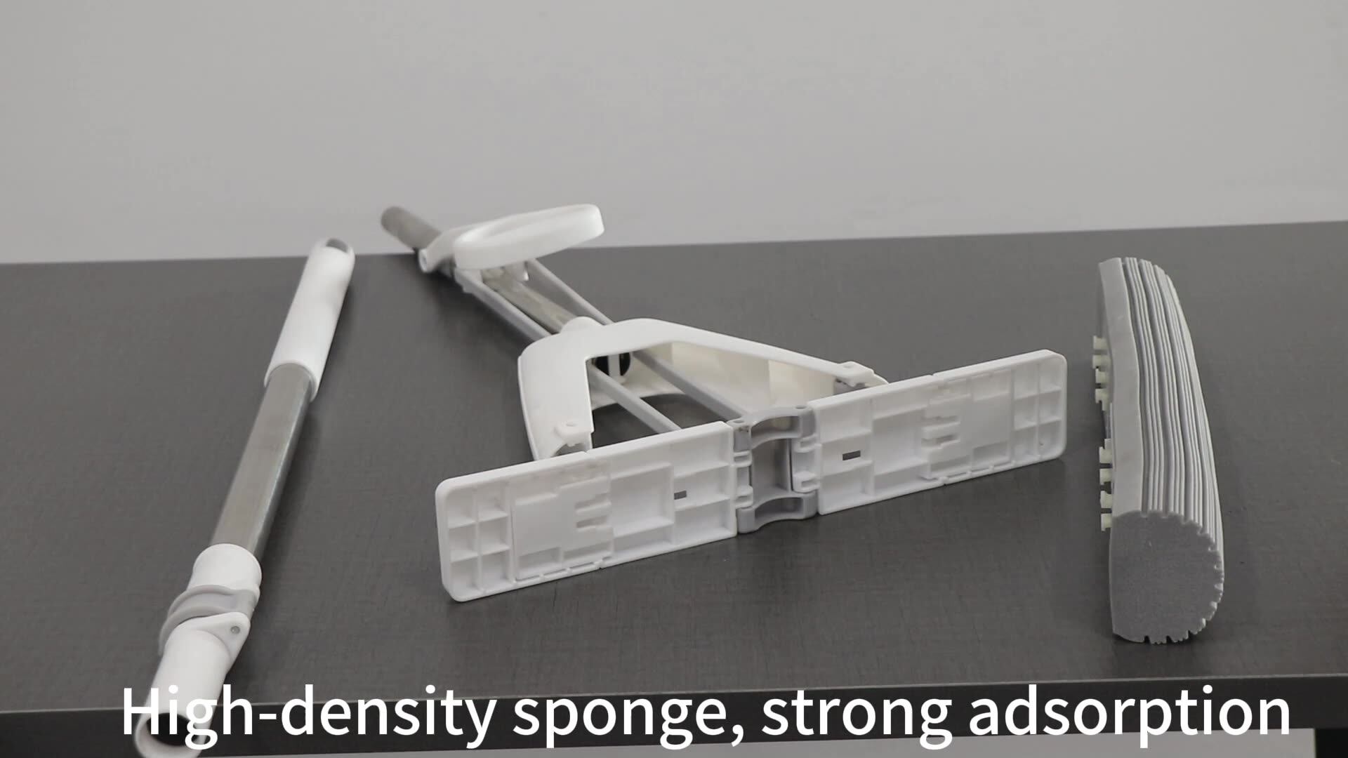 Free-handwash Folded Sponge Mop With Absorbent Cotton Thread Head ...