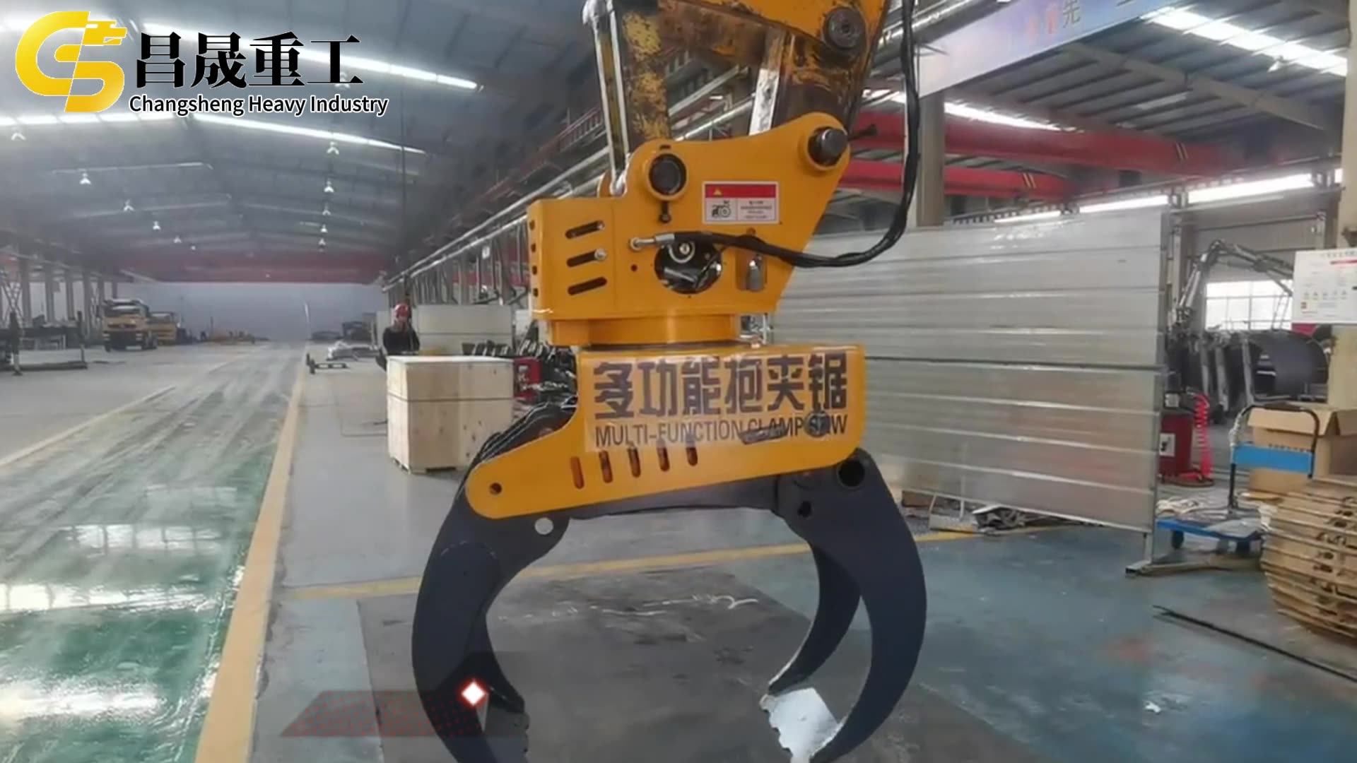 Forestry Machinery Automatic Hydraulic Log Grab Saw Timber Rotating ...