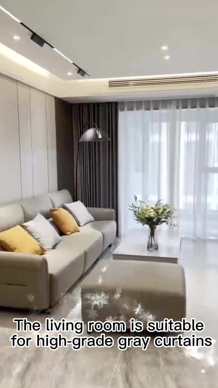 Custom Luxury Modern Style Design Drooping Sensation Window White Sheer ...