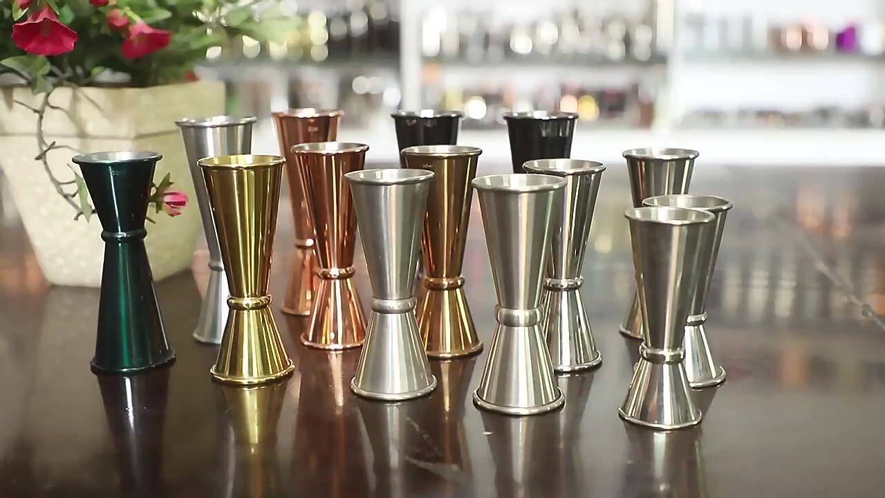 A Variety Of Stainless Steel Cocktail Mixers Fancy Shakers Bar Tools ...