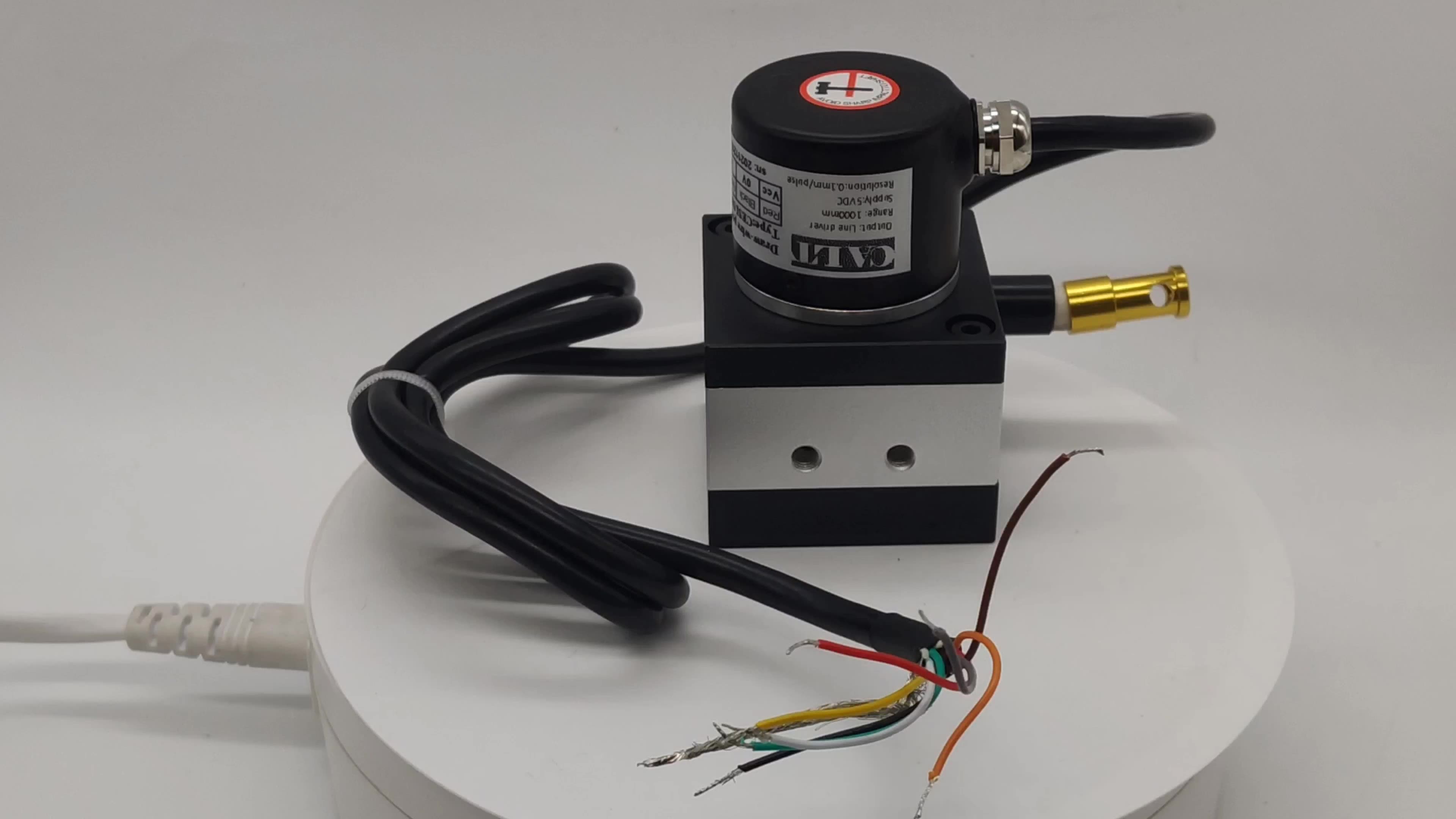 Draw Wire Position Sensor 1000mm Pulse Output Linear Potentiometer ...