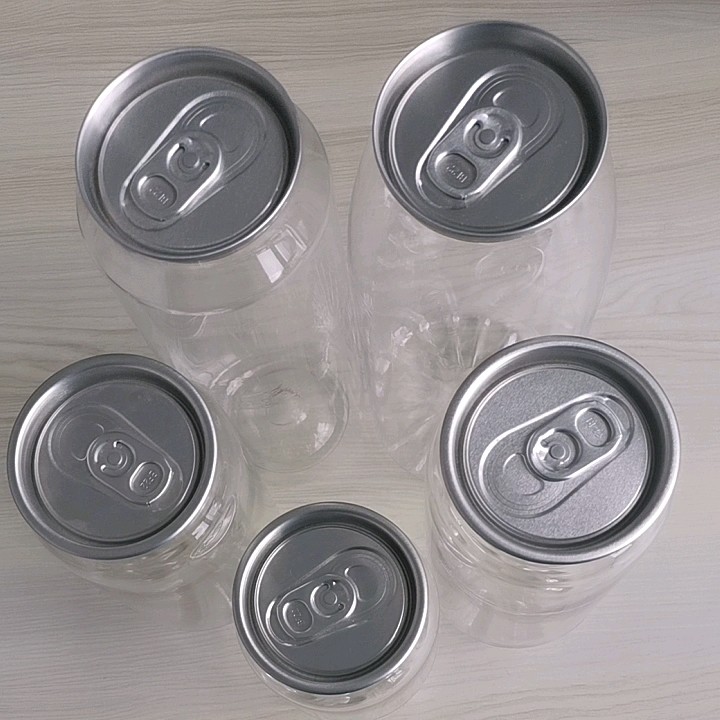 380ml Clear Pet Plastic Soda Can With Easy Open Lid Can Beverage ...
