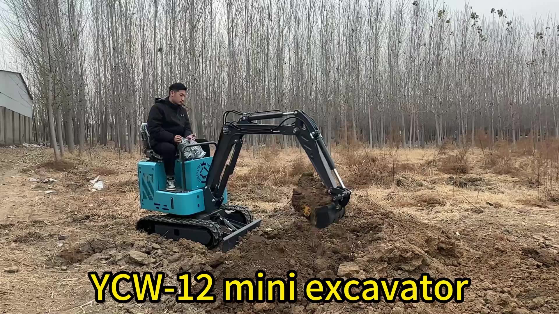 1 Ton Mini Excavator Mini Digger Farm Excavator Mini Bagger 1.5 Ton ...