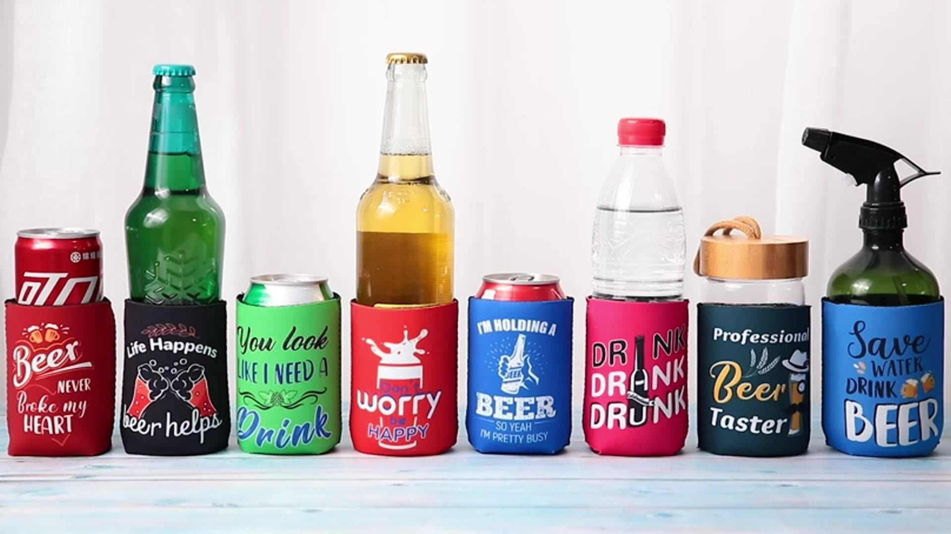 Custom Beer Cooler Foam Collapsible Insulated Cola Cooler Can Sleeves ...