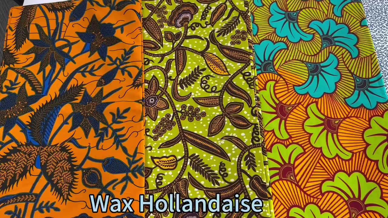 Hot Sale 100% Cotton Veritable African Wax Print Fabric Block Prints ...