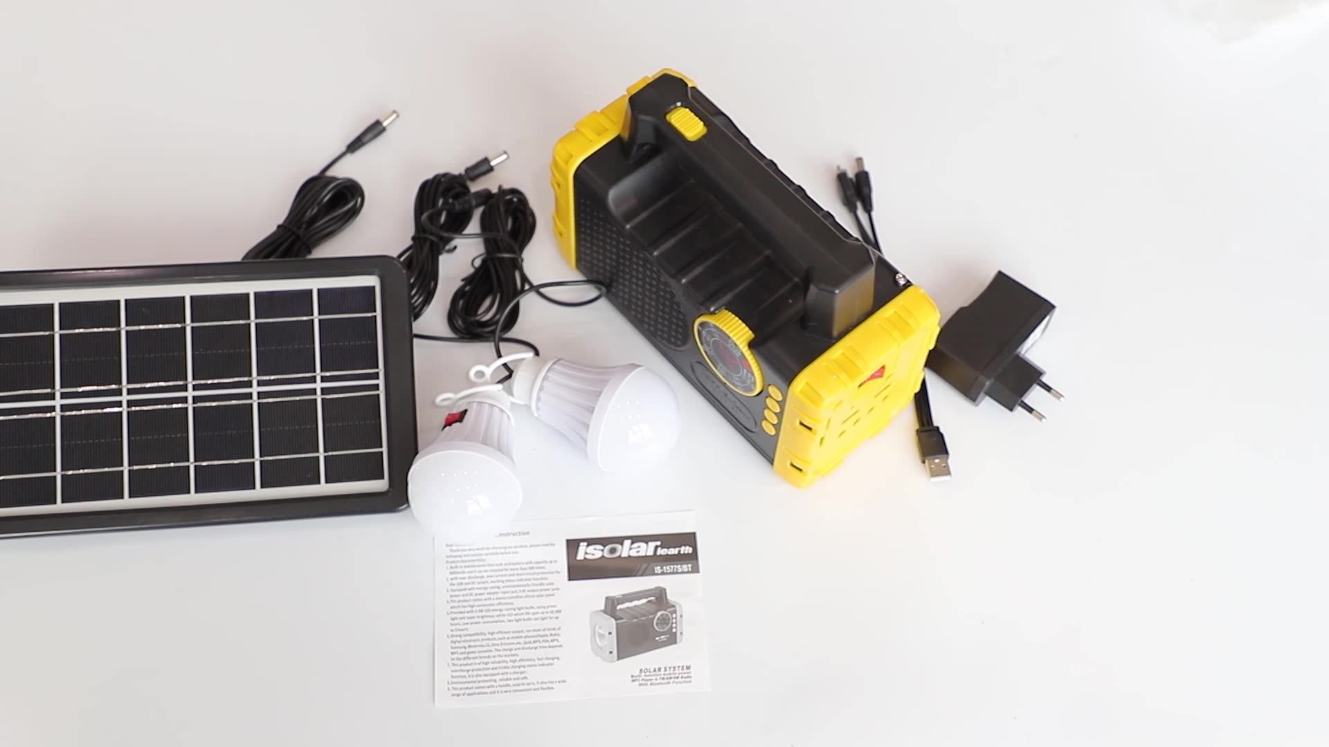 Camping Portable Professional Solar Kit With Solar Panel Charger Light ...