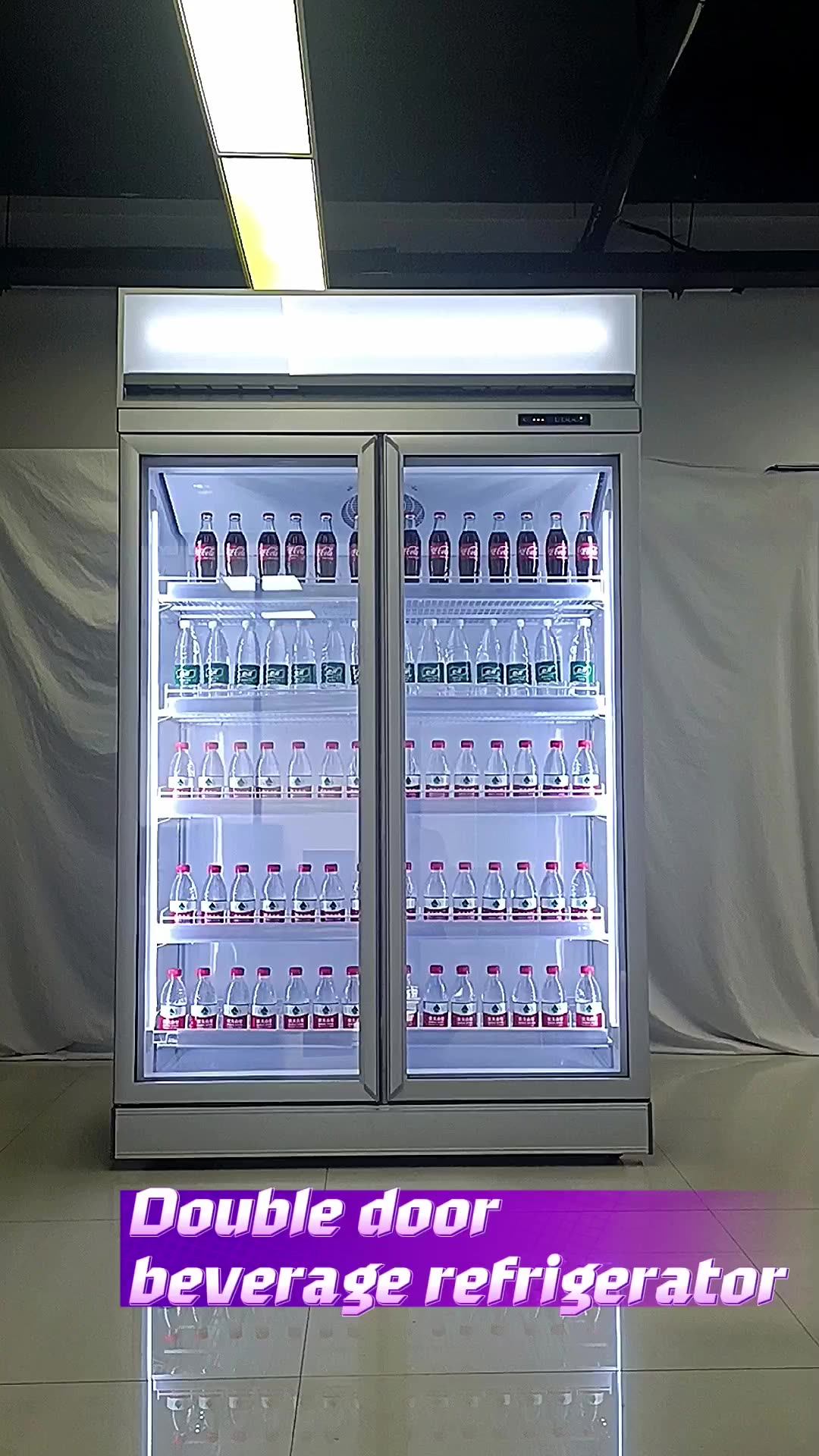 Shop Supermarket Drinks Refrigeration Equipment Glass Door Refrigerated ...