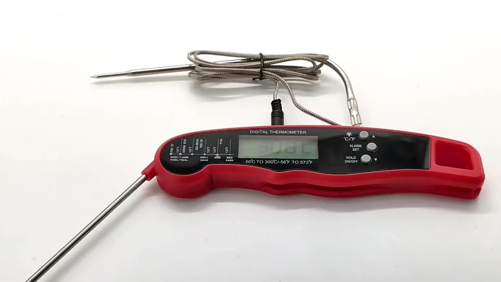 Bt-16 Digital Food Thermometer Dual Probe Waterproof Cooking ...