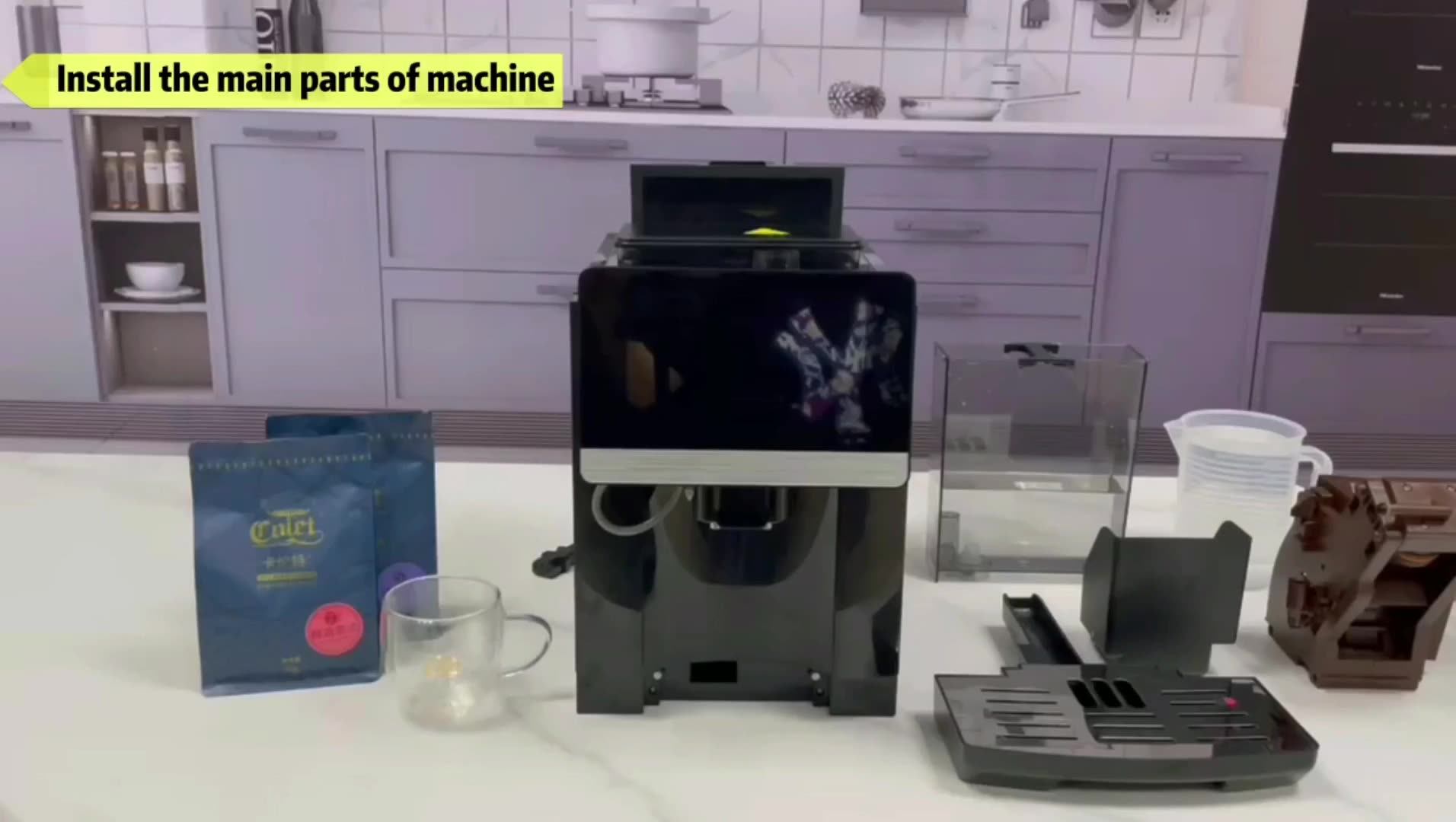 Colet New Series S9 Built In Grinder Fully Automatic Espresso Coffee ...