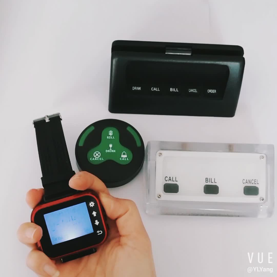 K-300plus Clock With 3-key Button Euro Bill Watch Pager Wrist Call ...