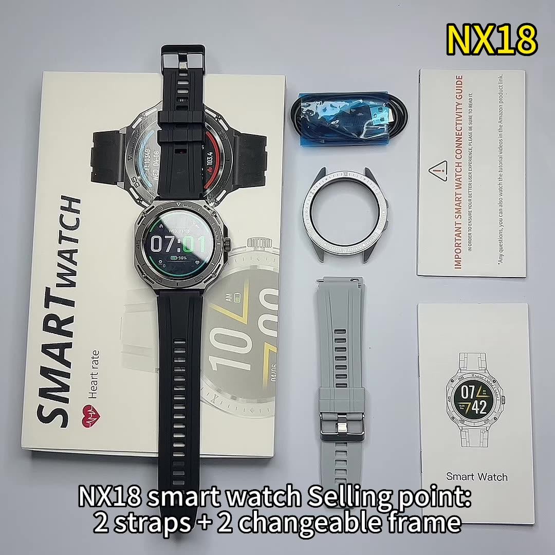 New Removable Watch Case Nx18 Smart Watch 1.39inch Waterproof Bt Call ...