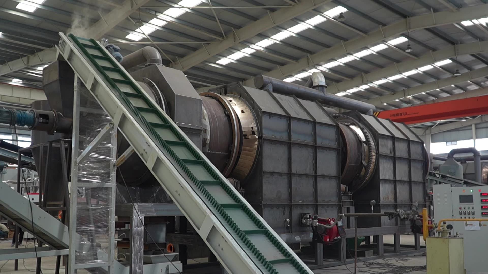 Hot Air Flow Continuous Rotary Biochar Pyrolysis Carbonization Stove ...