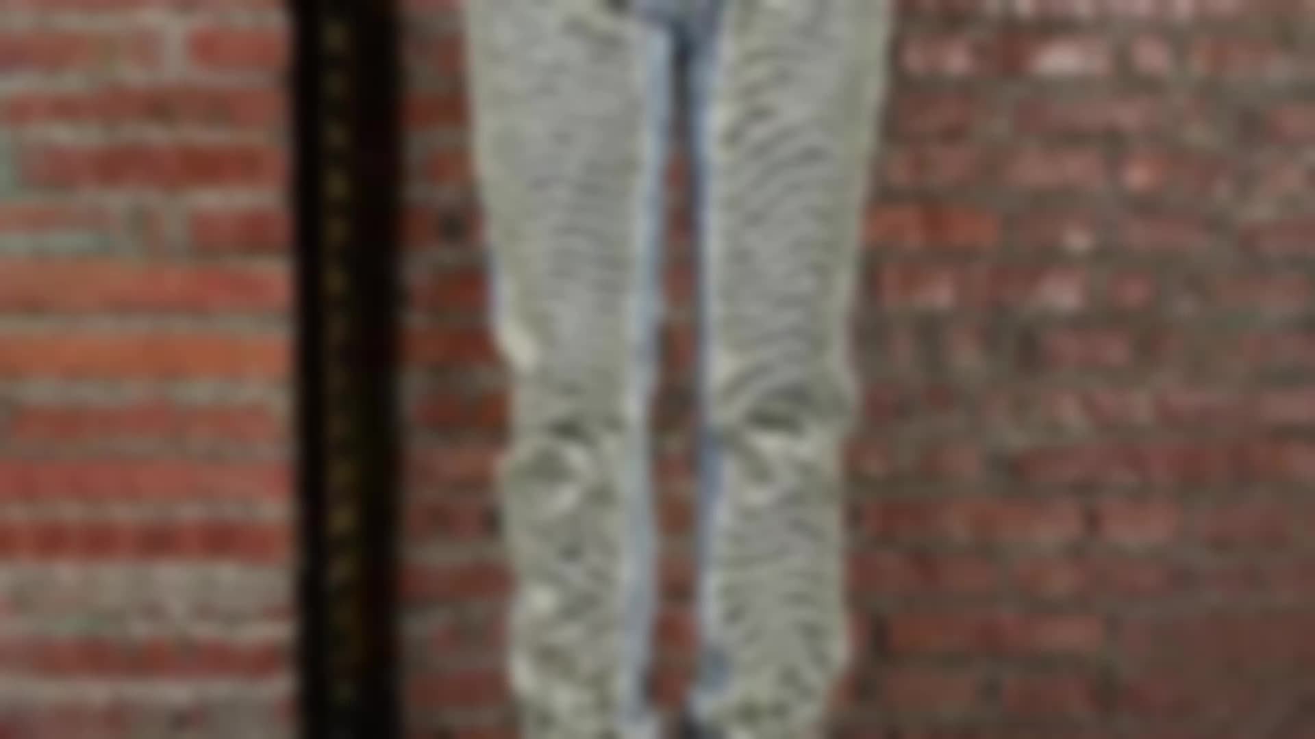 Custom Denim Factory Flared Pants Jeans Men's Distressed Wash Jeans Men ...