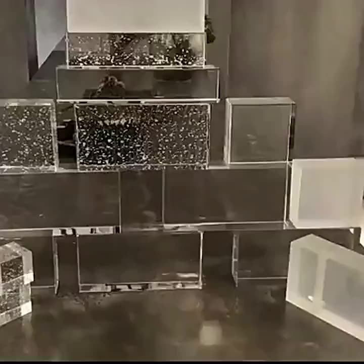 Crystal Bricks Partition Wall Glass Brick Cheap Prices Hollow Glazed ...