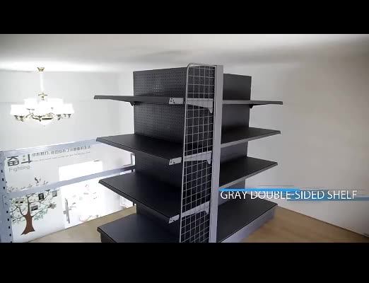 Heavy Duty Metal Shelving Gondola Unit Used Pegboard Display Stand ...