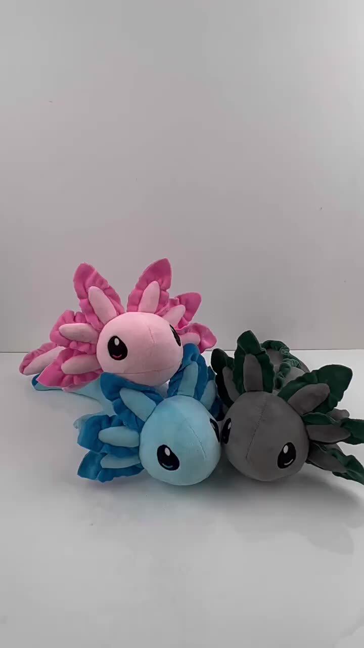 Cartoon Hexagonal Salamander Doll Axolotl Plush Stuffed Toys Cute ...