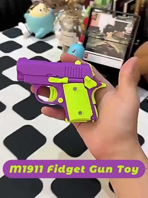 Wholesale Colourful 3d Printed Fidget Toy Gun Parts Gravity Toy Mini ...