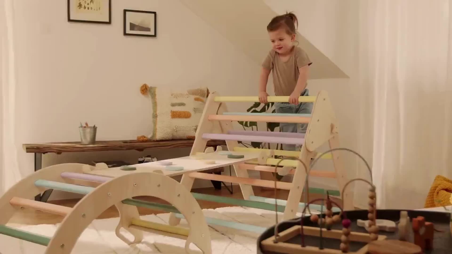 Lm Kids Kletterdreieck Climbing Triangle Kids Climbing Frame Montessori ...