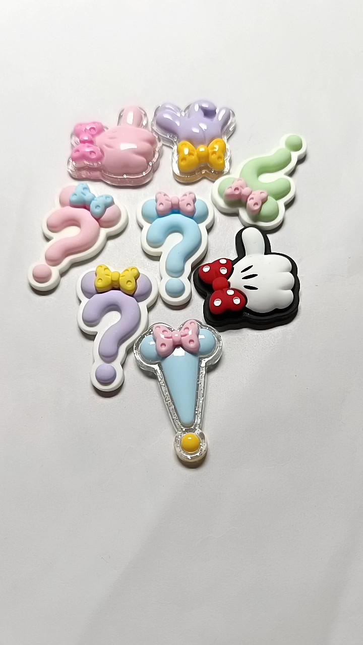 Kawaii Cartoon Question Mark Resin Flat Back Slime Charms ...
