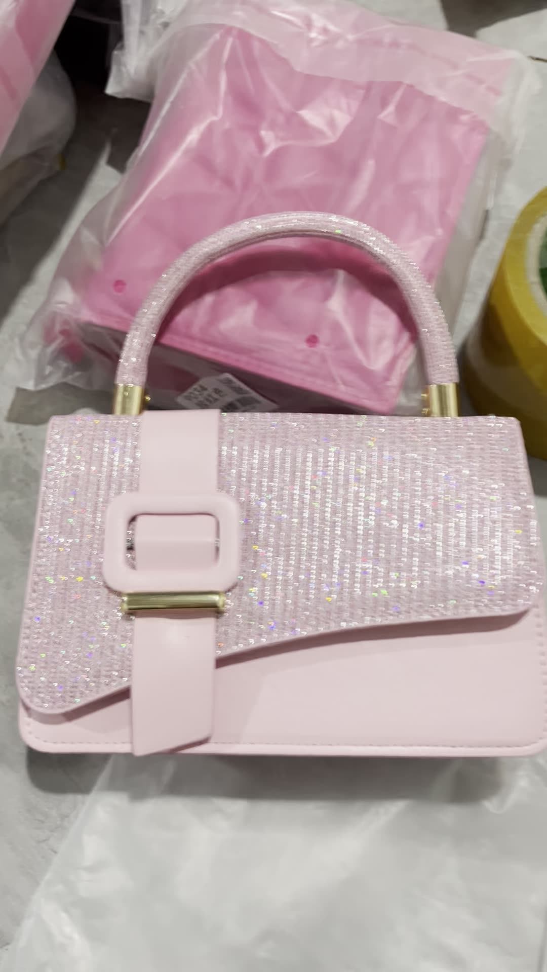 Korea Style Bling Bling Woman's Bags Pu Leather Woman Crossbody Bags ...