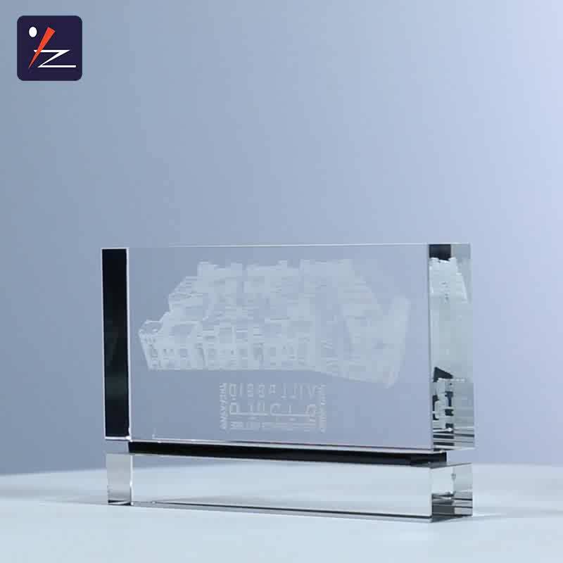 Hot Sale Blank Custom Rectangle 3d Laser Engraving Glass Plaque For ...