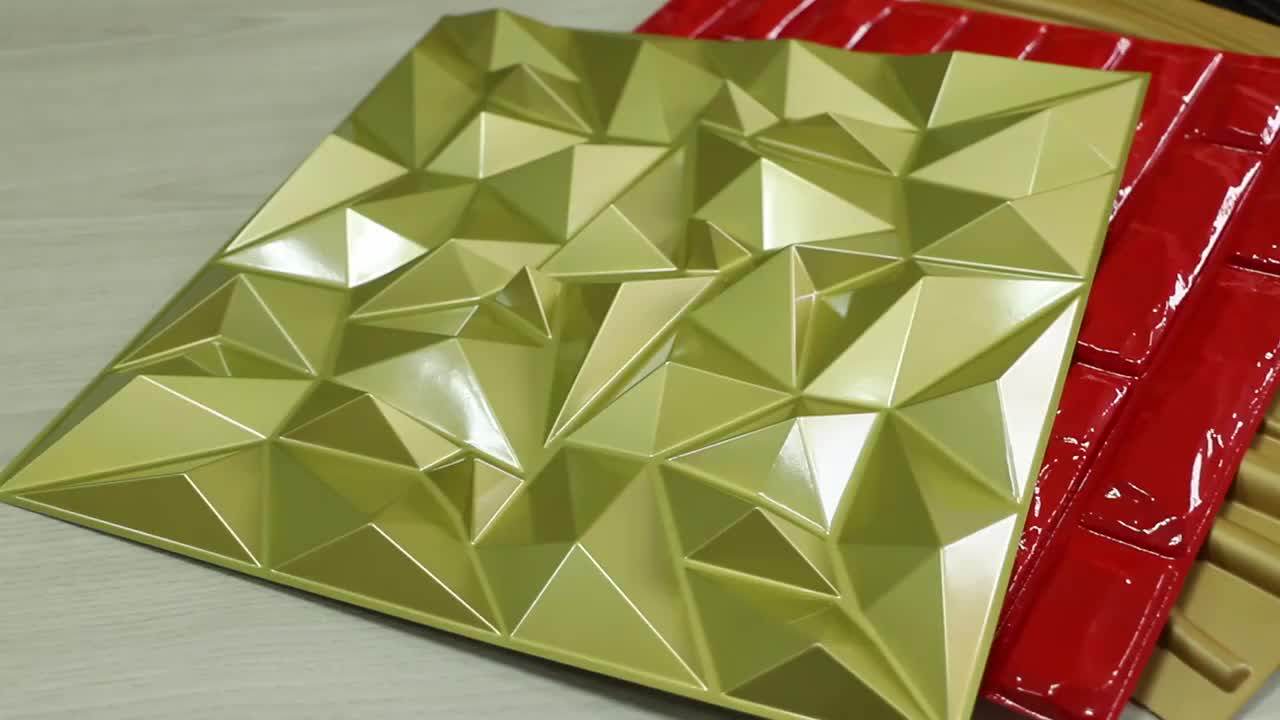 Gold Color Panel 3d Pared Pvc Art Wall Decorative Panel - Buy Wall ...