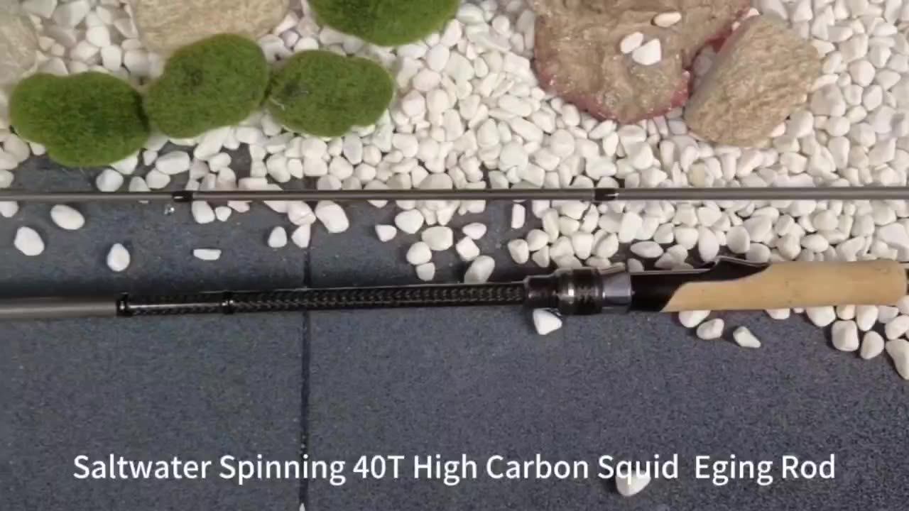 Factory Custom 8'6''/9' Carbon Fiber Squid Fishing Rod Saltwater Cuttle ...