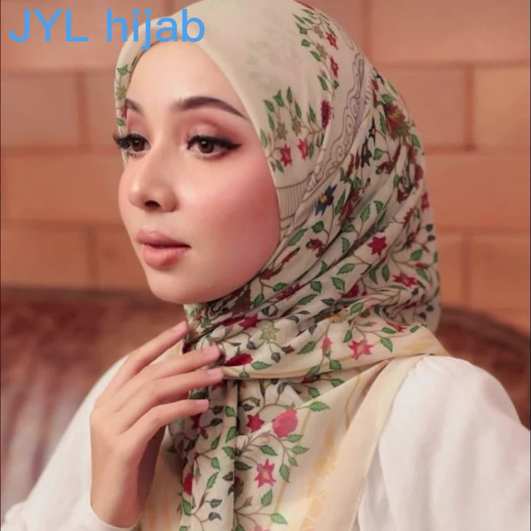 Jyl Wholesale Custom Hijab Cotton Voile Tudung Fashion Muslim Bawal ...