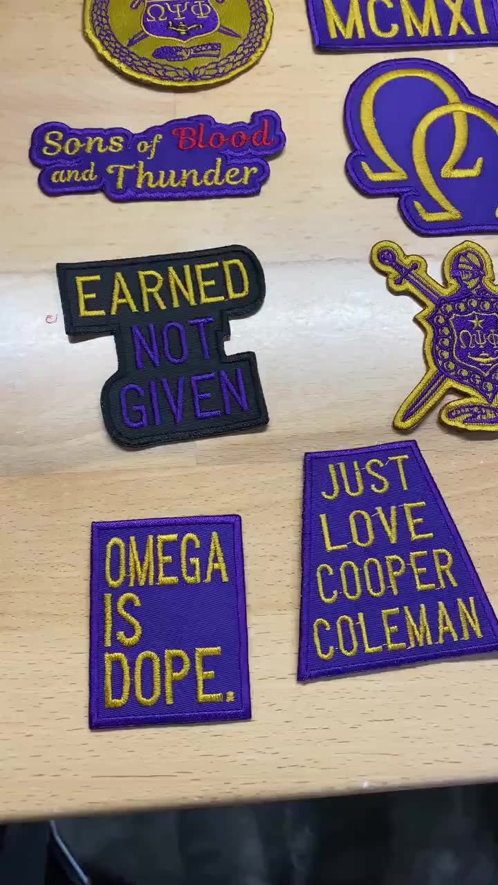 Custom Omega Psi Phi Fraternity And Sorority Patches Iron On Greek ...