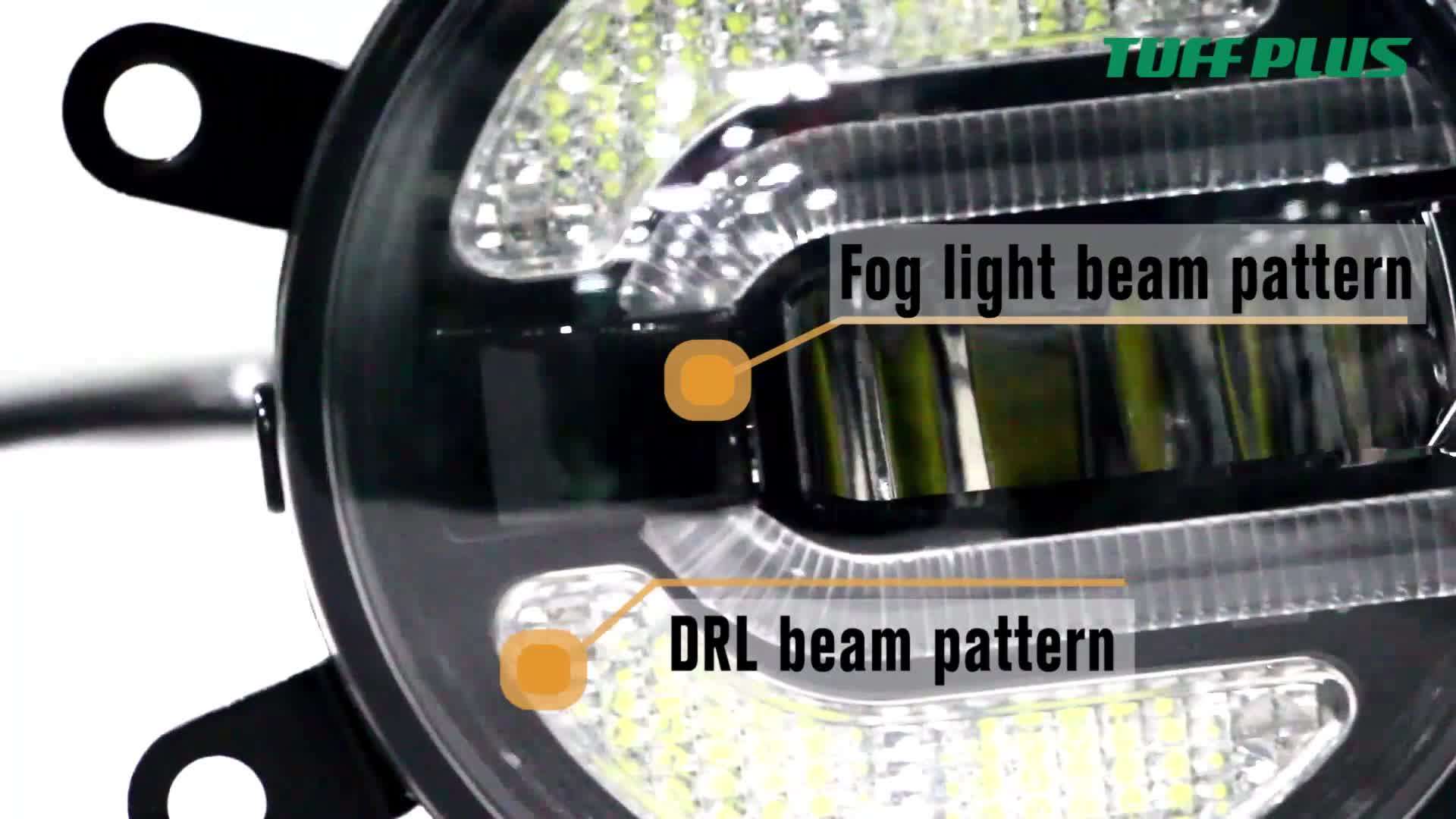 Tuff Plus 3.5inch Drl Led Fog Light With Harness 4x4 Modular Kit 6000k ...