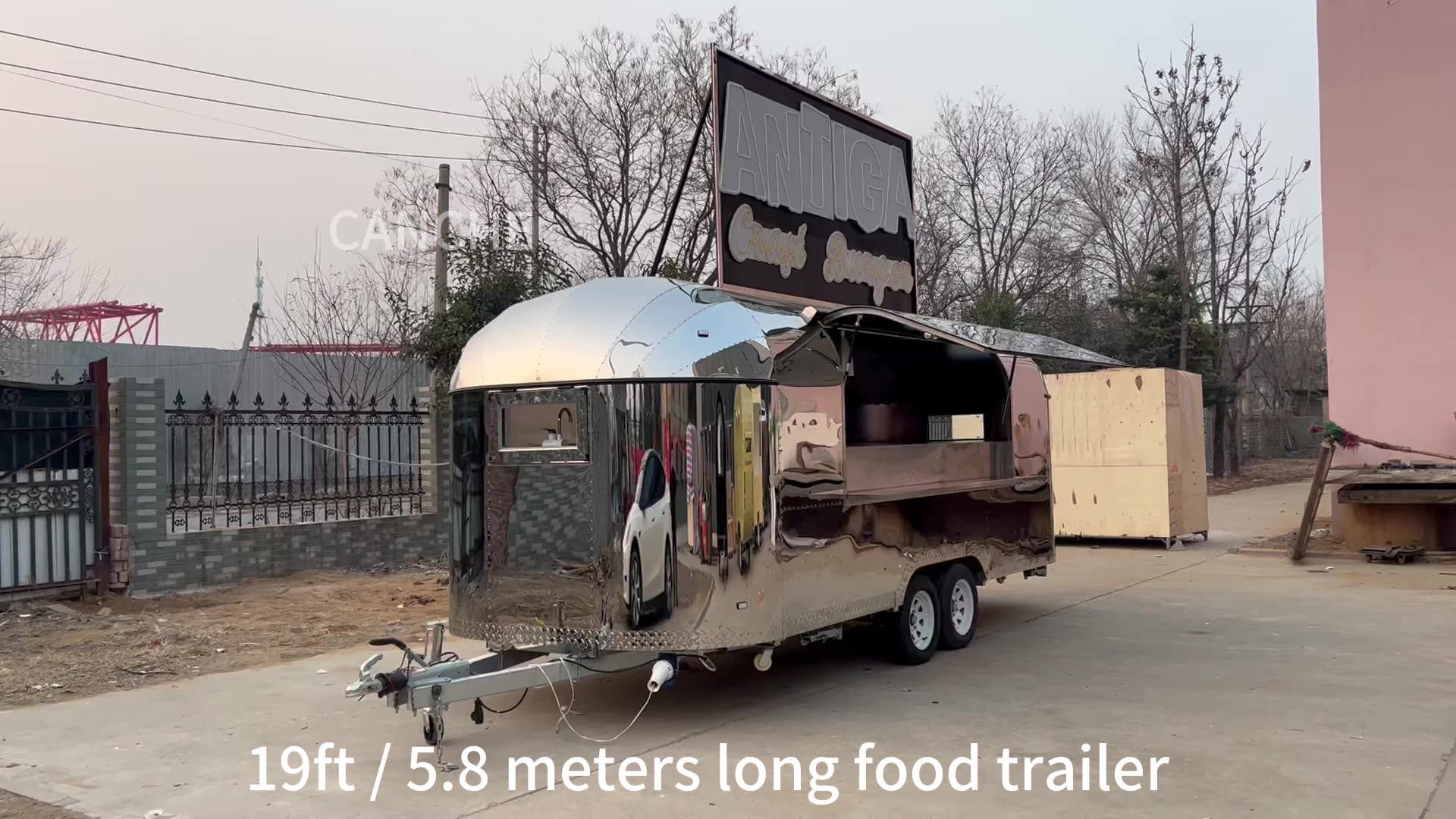 Mobile French Fries Hamburger Food Trucks Concession Trailer ...