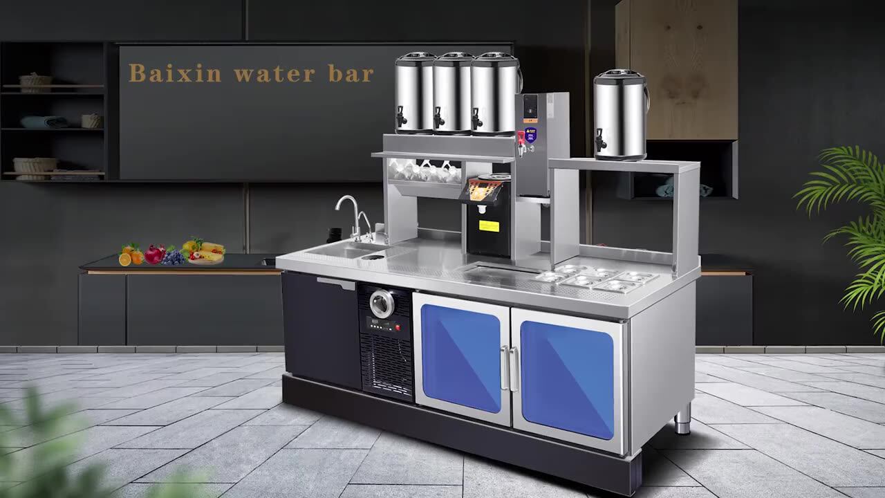 Coffee Shop Bubble Tea Bar Cabinet Counter With Sink/custom Stainless ...