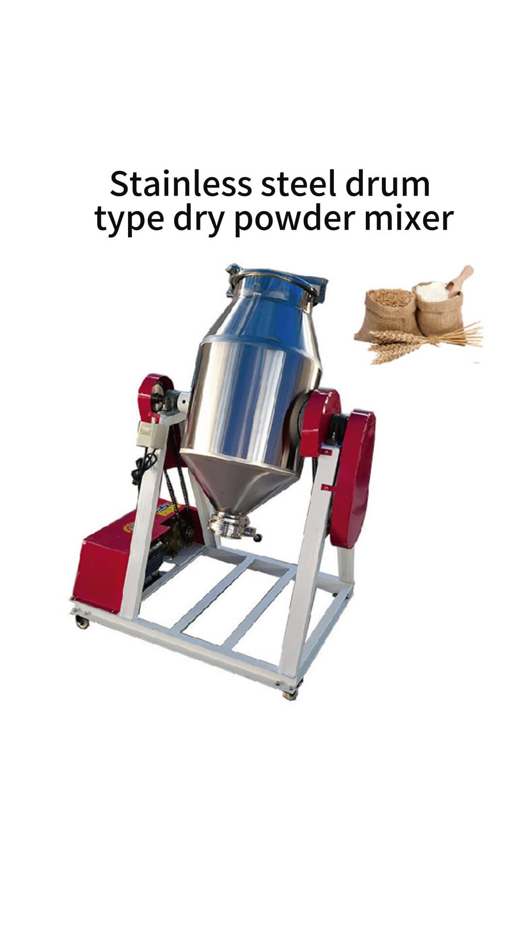 Xianglu 150kg 200l 304 Stainless Steel Powder Drum Mixer For Plastic ...