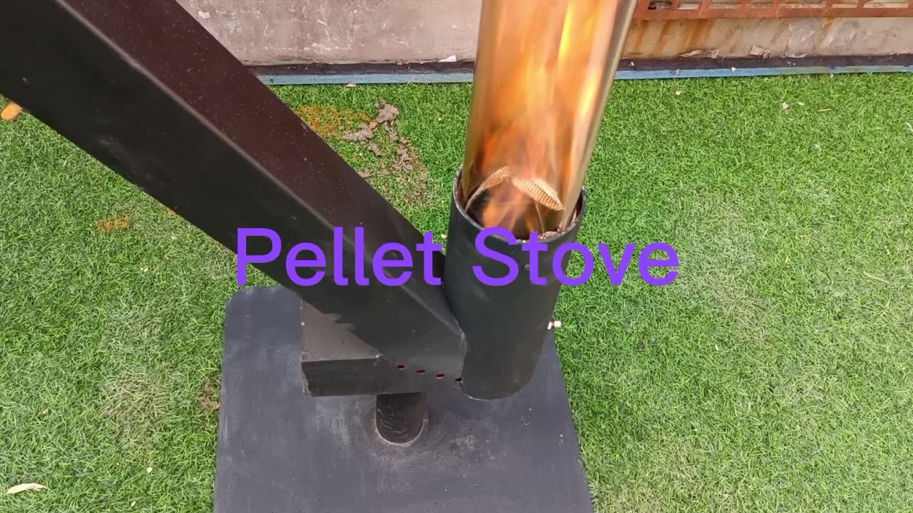 Outdoor Biomass Fire Column Pellets Fire Pillar Wood Pellet Torch Patio ...