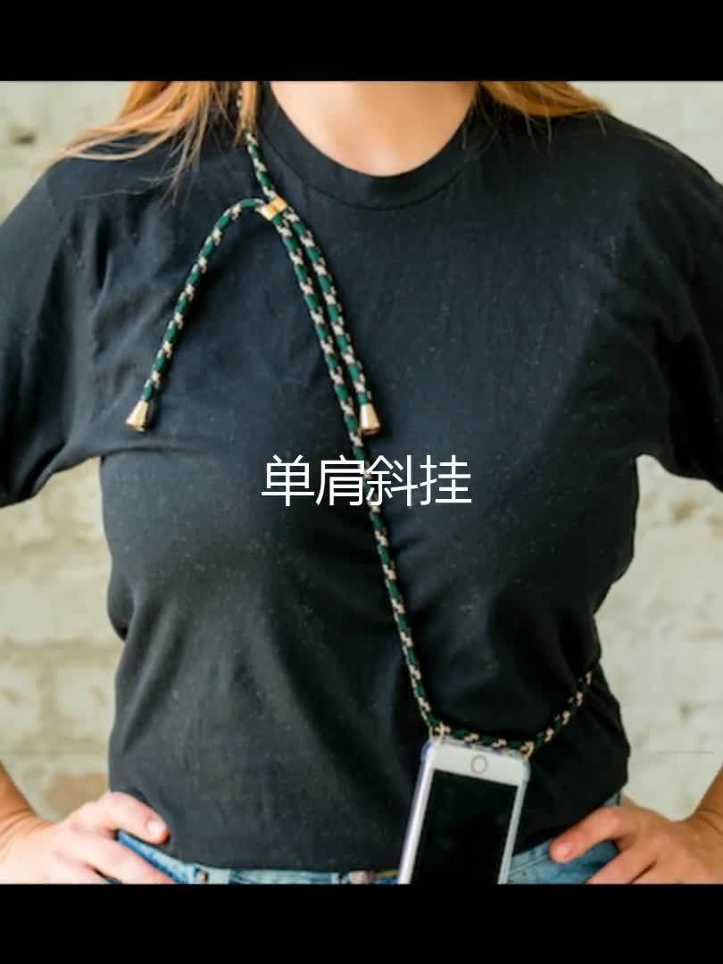 New Necklace Crossbody Phone Case Transparent Shockproof Tpu Case With ...