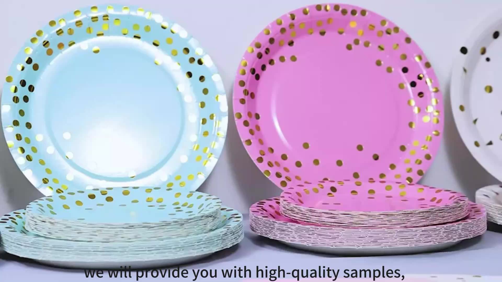 Disposable Paper Cup Plate Dinnerware & Tableware Party Supply Kit And ...