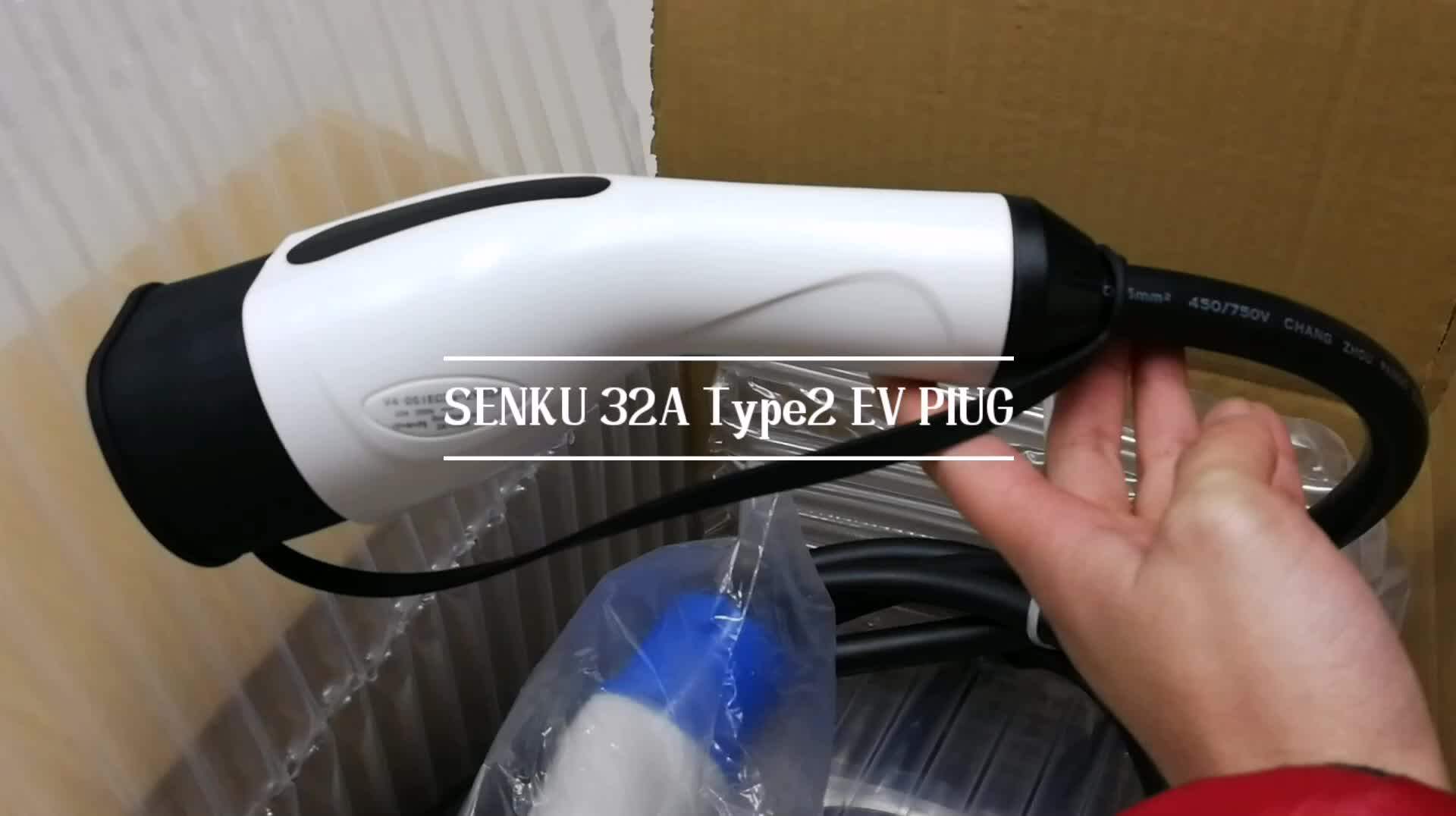 Eu Ac Type 2 32a 3 Phase Ev Charger Charging Guns - Buy Ev Charger,Ev ...