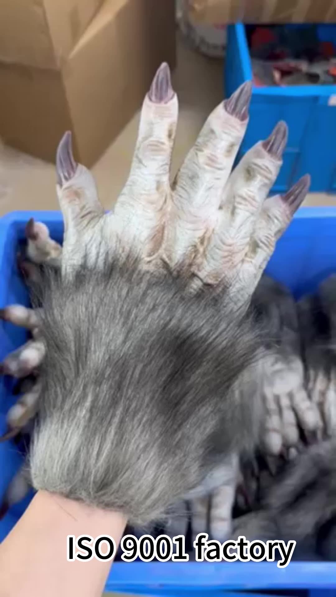 Werewolf Hand Costume Gloves Men's Killer Wolf Gloves Party Costumes ...