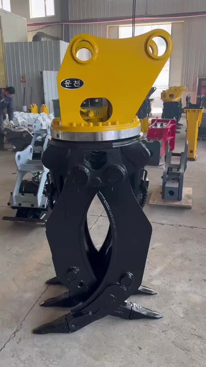 Hydraulic Excavator Rotary Grapple Grab Flexible Operation Mass ...