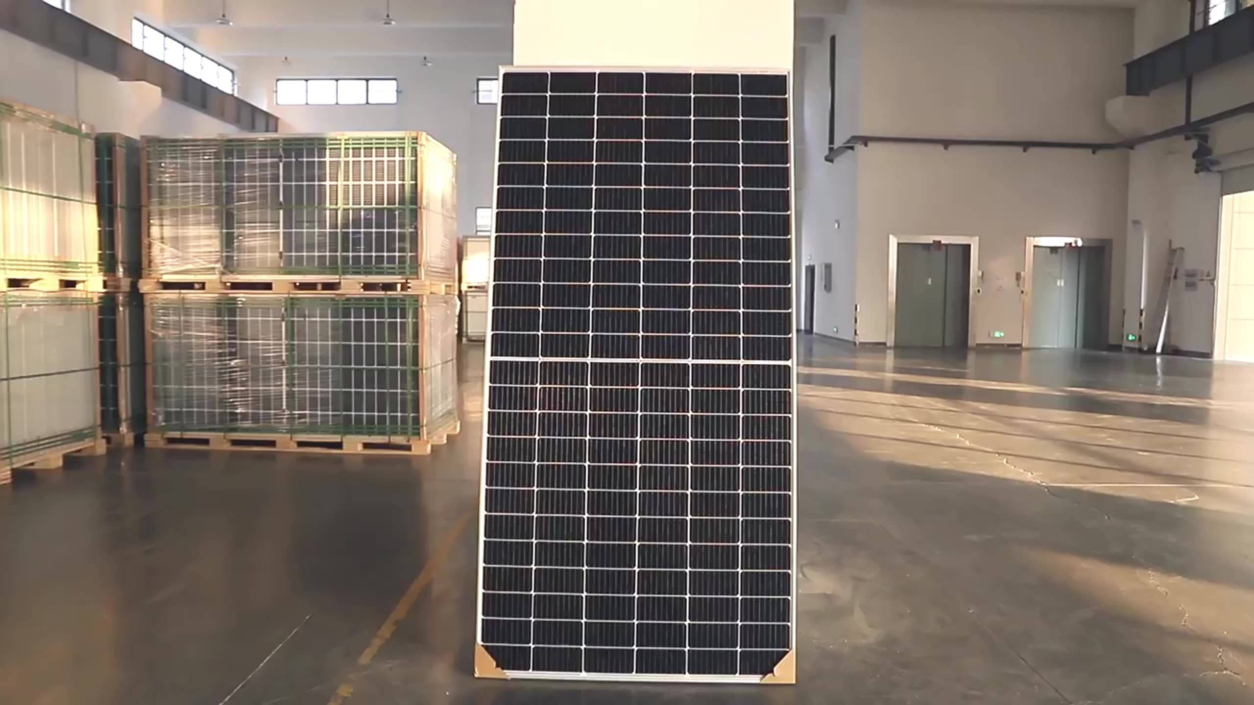 All Black 9bb Cells 455w 450w 435w Watt Half Cut Mono Pv Solar Panels ...