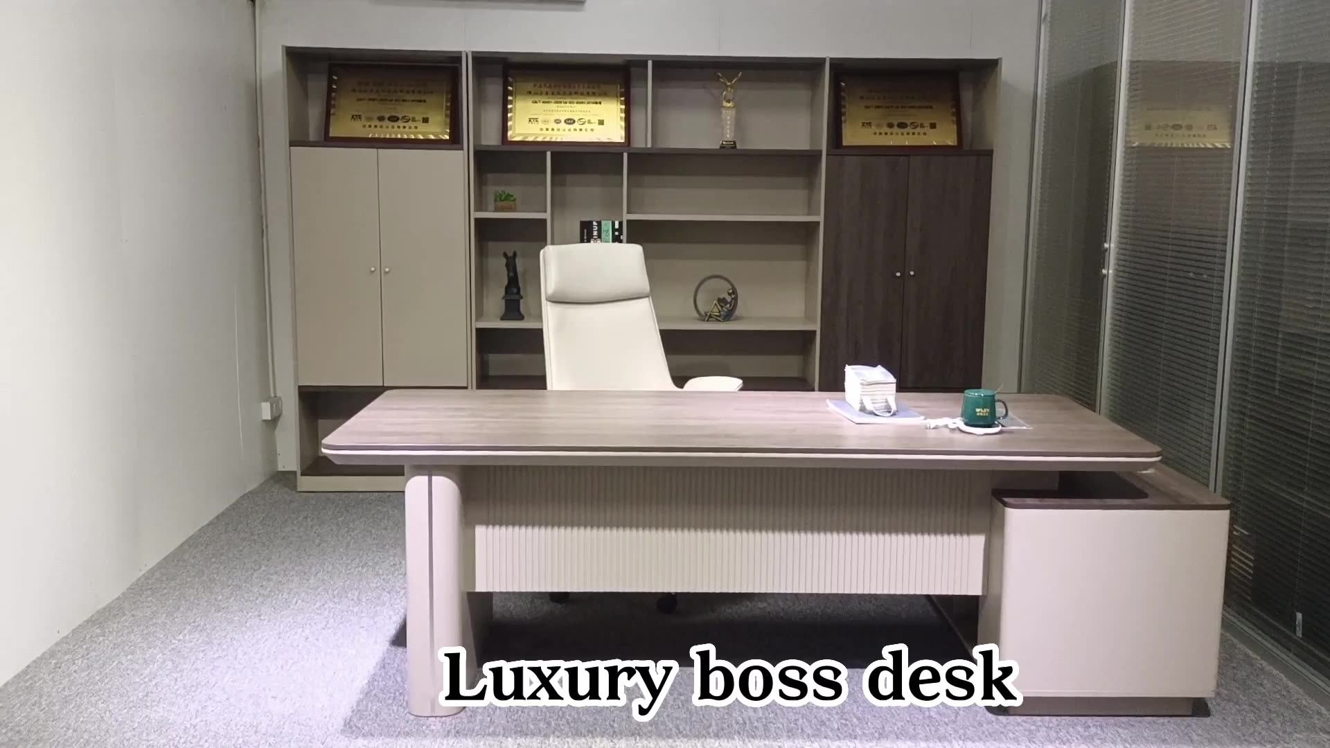 Ceo Luxury Modern L Shaped Desk Set Executive Office Table Boss Table ...