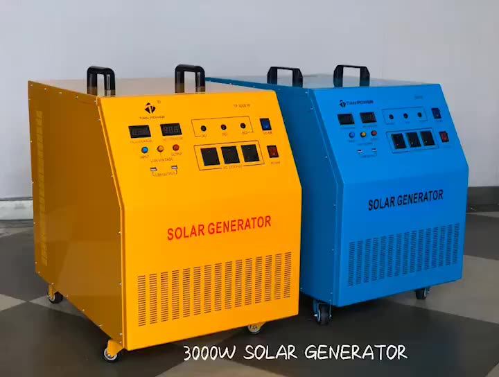 Whole House 220v 2000w Portable Solar Power Generator Running Solar ...