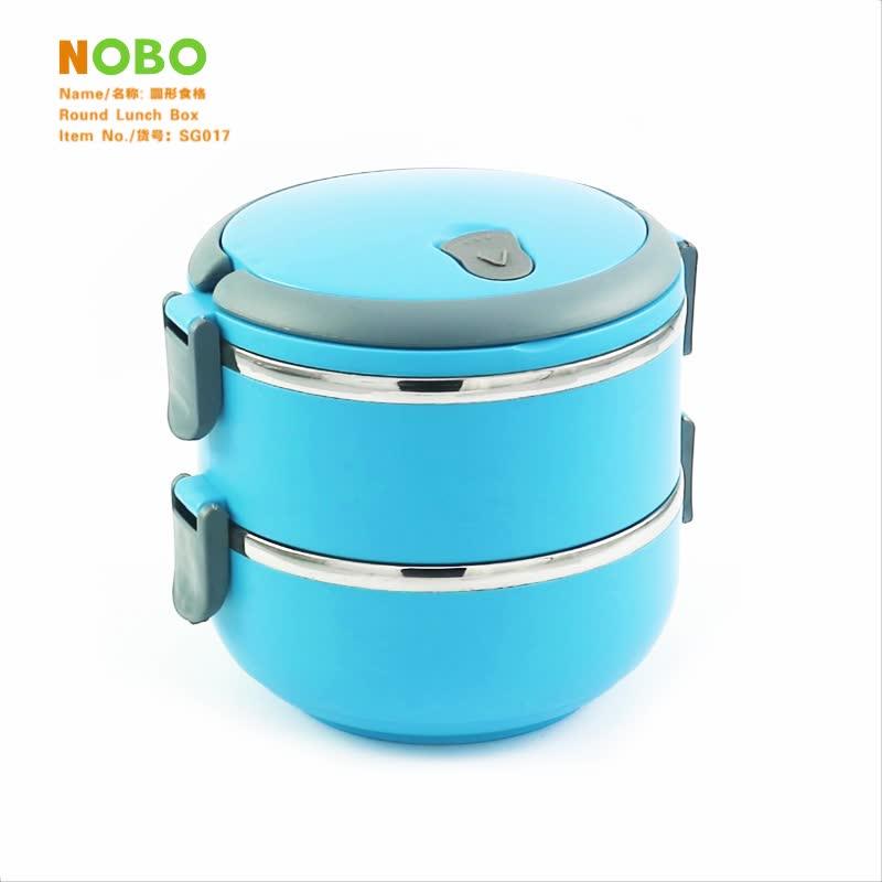 Food Grade School Round 4 Layer Metal Bento Tiffin Stainless Steel ...