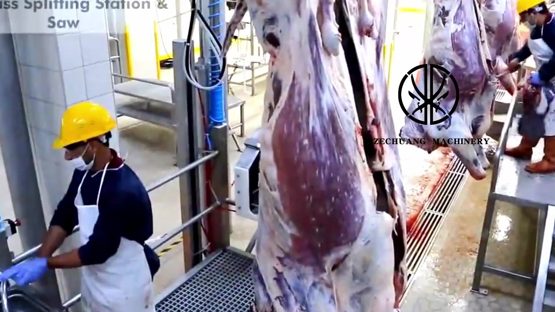 Modern Mechanize Beef Abattoir Equipment Cow Belt Type Carcass Half ...