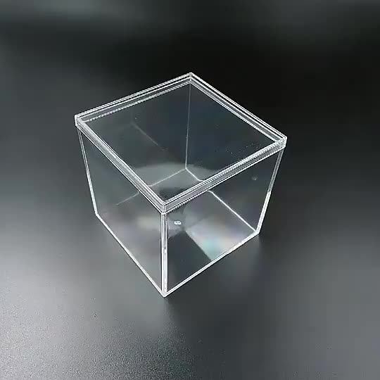 Acrylic Box Custom Clear Plexiglass Acrylic Display 5side Box With Lid ...